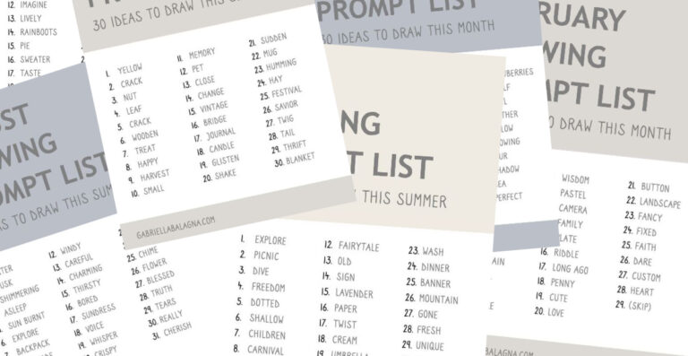 Drawing Prompts - 365 Fun Ideas